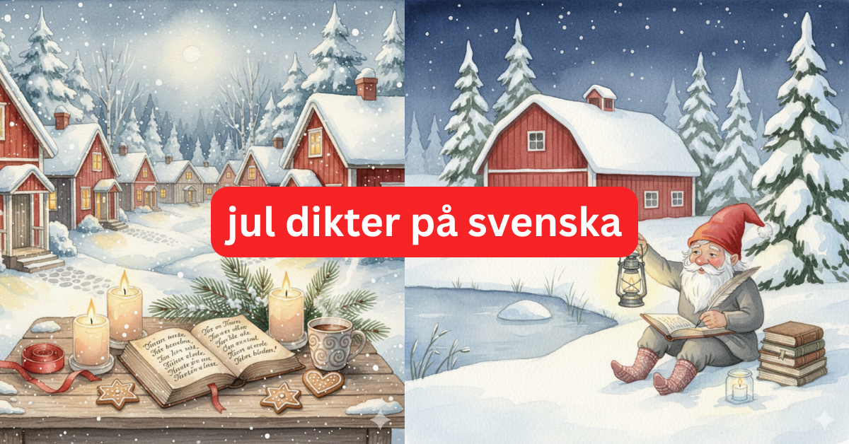 20 helt nya jul dikter på svenska – original poesi